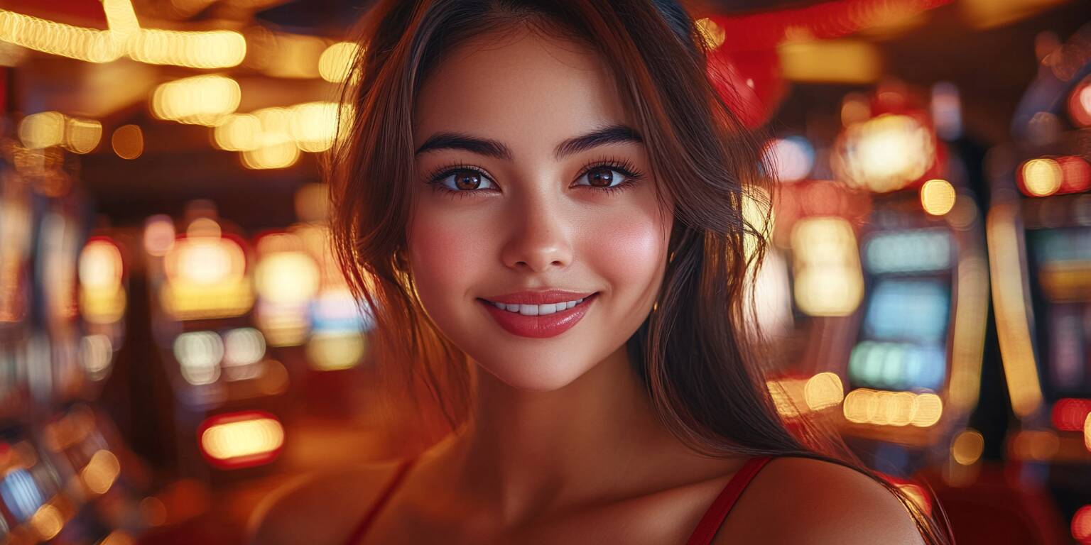 Young woman holding a bonus voucher inside 888PH Casino