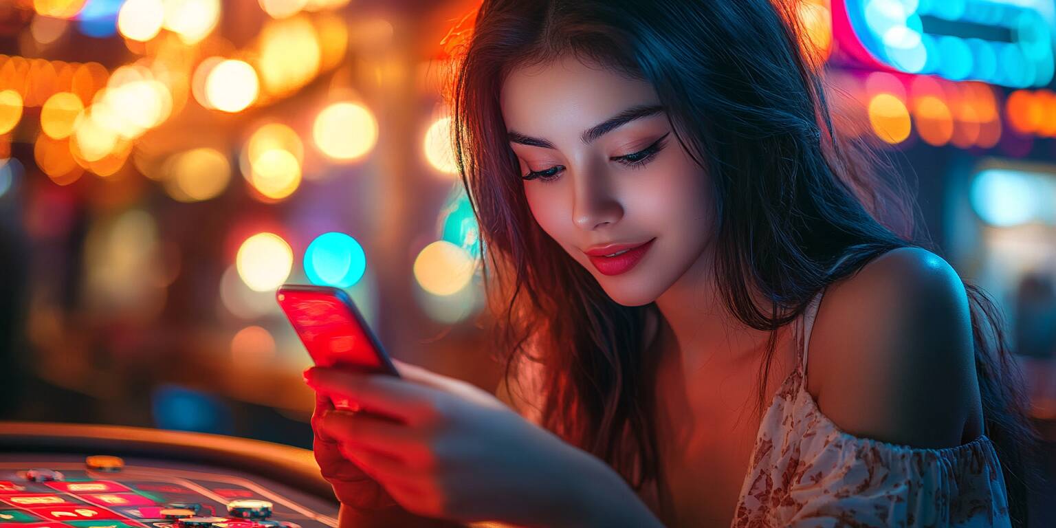 Young Filipina playing live blackjack with real dealer on 888PH app